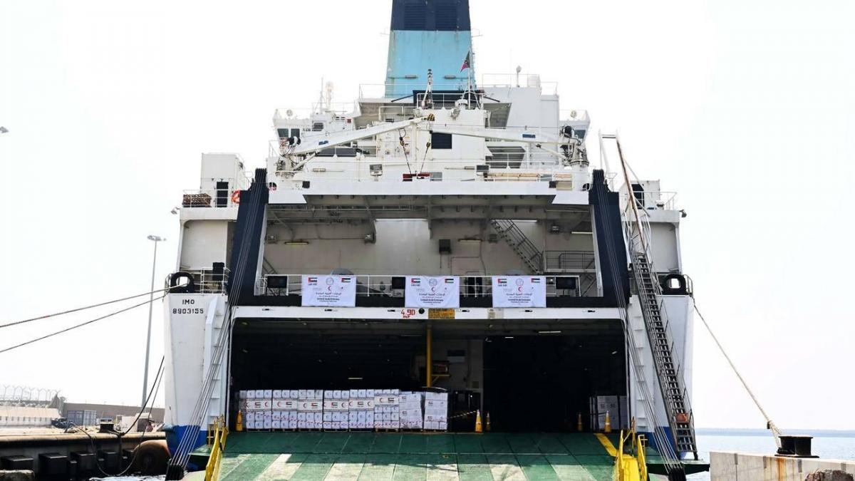 ''Al-Faris Al-Shahem 3'': Departure of Emirati Aid Ship with 5,340 Tons ...