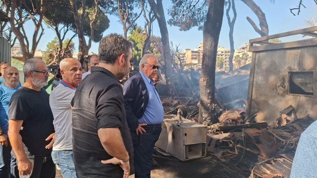Minister Hajj Inspects Fire Damage in Dekwaneh, Emphasizes Ongoing ...